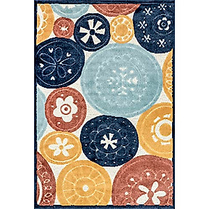 nuLOOM Crissie Coastal Sand Dollar Indoor/Outdoor Area Rug, 8' x 10', Blue