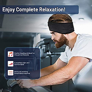 Lavince Sleep Headphones Bluetooth Sports Headband, Wireless Sports Headband Headphones with Ultra-Thin HD Stereo Speakers Perfect for Workout,Jogging,Yoga,Insomnia,Side Sleepers,Air Travel,Meditation