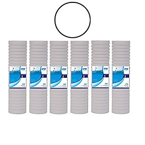 IPW Industries Inc Compatible for WHKF-GD05 Whirlpool, 3M Aqua-Pure AP110 Filter, Grooved 5 Micron Water Filter Cartridges Set of 6, O-Ring for WHKF-DWHV, WHKF-DWH, WHKF-DUF