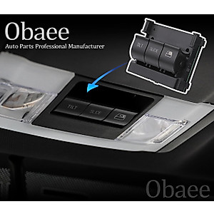Obaee Overhead Console Sunroof Switch Power Rear Sliding Window Control Compatible with Ford F150 F250 F350 F450 F550 Super Duty 2009 2010 2011 2012 2013 2014 2015 2016 2017 Replaces OEM 9L3Z15B691DA