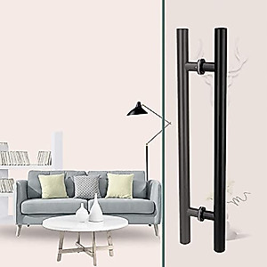 SUCHETA Entry Modern Door Handle Modern Round Door Handle Push Pull,Heavy Duty Commercial Grade-304 Stainless Steel Sliding Barn Modern Door Handle,for Wooden Doors/Glass Doors/Interior Exterior Doo