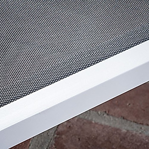 Mōd Furniture PYTNCHS-W-GRY Mod Furniture W Peyton Sling Armless Chaise Lounge in White/Gray Outdoor, Gray/White