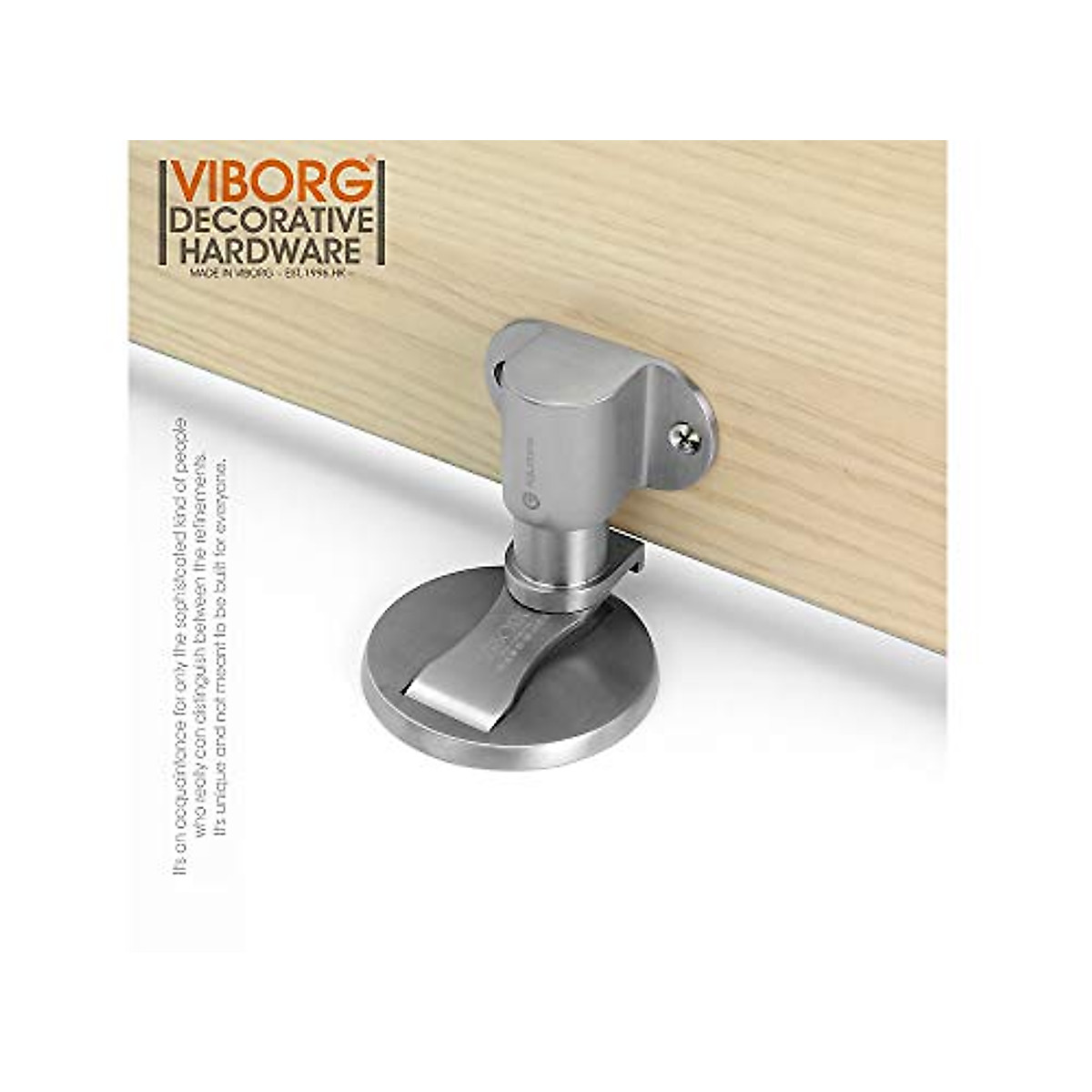 VIBORG Deluxe Solid SUS304 Stainless Steel Casting Adjustable Floor Mount Mounted Magnetic Door Stopper Doorstop Door Stop, RS-40F (1)