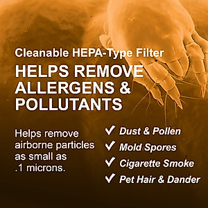 ENVION Therapure TPP630 Medium to Large Room Filter HEPA Air Purifier with 3 Fan Speeds, 4 Step Purification, Black