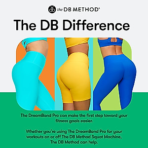 The DB Method DreamBand Pro Squat Resistance Band, Low Impact, Targets Hip Stabilizer Muscles, Workout Exercise Bands for Home Gym Workout Equipment, Proper Squat Form and Glute Activation, 45lb, Gray