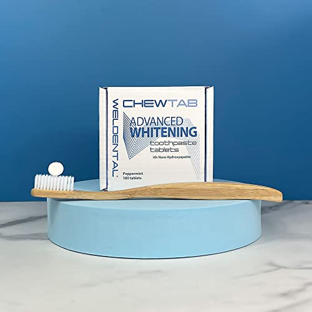 Weldental Chewtab Advanced Whitening Toothpaste Tablets with Nano-Hydroxyapatite Peppermint Refill