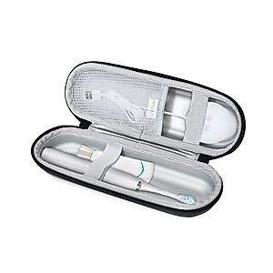 MOSISO Toothbrush Travel Carrying Case Compatible with Oral-B Pro 1000/2000/3000/3500 CrossAction & 1500 Smartseries Electric Toothbrush, Portable Waterproof Protective Hard EVA Storage Bag, Black
