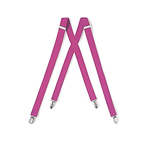 Suspender & Bow Tie Set (Adult, Fuchsia)