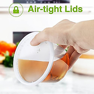 NEEBAKE 16 Oz Deli-Containers-with-Lids: [60 Set] Plastic Food-Storage-Containers-with-Lids, Microwaveable & Freezer Safe To-Go-Containers, Leak-proof BPA-Free Soup Overnight Oats Meal-Prep-Cont