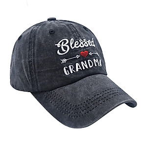 Waldeal Blessed Grandma Baseball Cap for Women, Vintage Adjustable Dad Hat