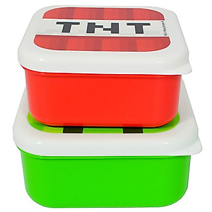Lunch Bag Land Mine Craft Creeper and TNT 2-Piece Snack Box