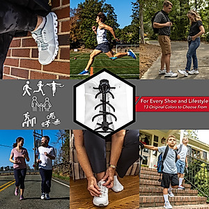 LOCK LACES (Elastic Shoelace and Fastening System) (Black)