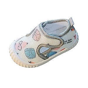 Lykmera Baby Girls Boys First Walking Shoes Fashion Breathable Casual Shoes Breathable Toddler Shoes Non Slip Baby Shoes (Grey, 3 Years Toddler)