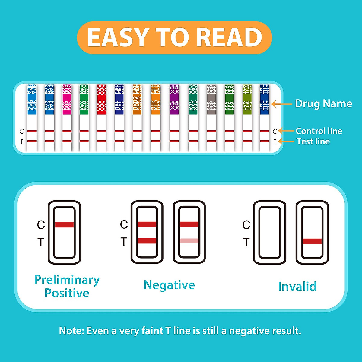 50 Pack Areta 14 Panel Drug Test Cup Kit with Temperature Strip, Instant Testing 14 Drugs Buprenorphine (BUP),THC,OPI 2000, AMP,BAR,BZO,COC,MET,MDMA,MTD,OXY,PCP,PPX,TCA-#ACDOA-1144