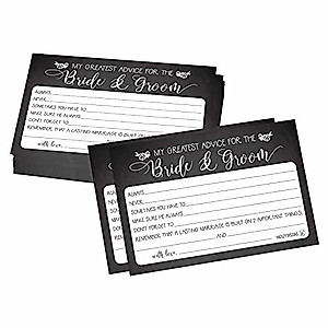 50 Floral Wedding Advice Cards - Wedding Guest Book Alternative, Bridal Shower Games For Guests , Wedding Card Boxes For Reception, Advice Cards For the Bride and Groom, Wedding Games For Guests
