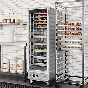 KoolMore 33 in. Commercial Non-Insulated Heated Holding Cabinet with Wire Racks and Glass Door in Silver, UL and NSF Listed (KM-CH36-WNGL)