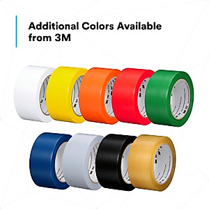 3M Vinyl Tape 764, General Purpose, 1 in x 36 yd, Orange, 1 Roll, Light Traffic Floor Marking Tape, Social Distancing, Color Coding, Safety, Bundling