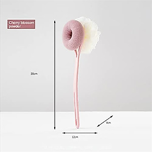 INGVY Dry Brushing Body Brush Double Sided Bath Brush Body Exfoliating Scrubber Long Handle Body Back Massage Bath Accessories Body Cleansing Brush