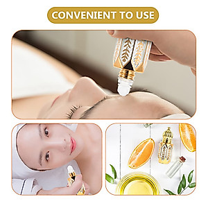 Healeved 3pcs Mini Arabic Crystal Glass Roller Bottles 3ml Gold Refillable Essential Oil Roll On Dispenser Empty Tiny Perfume Sample Container