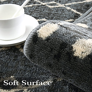 COZYLOOM Large Area Rug for Bedroom Non-Shedding Non-Slip 8x10 Carpet Traditional Rug for Living Room Bedroom Dining Room Kitchen Office Nursery Home Decor,Grey