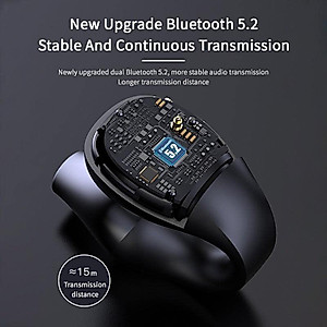 Ear-Clip Bone Conduction Headphones Bluetooth 5.3, Open Ear Clip on Headphone, Bluetooth Headphones Wireless Non-In-Ear, Pain-Free Wearing, Air Conduction Headphones Earrings Ear Clip for Sports