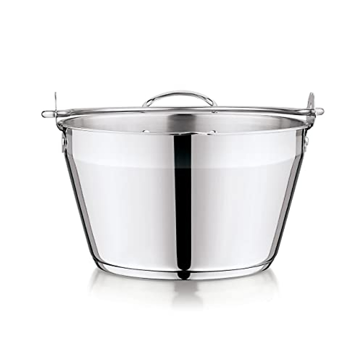 Penguin Home 3820 Professional Jam Maslin Pan-Capacity of 4.5 litres Induction Safe-Suitable for All Hobs-Diameter-24 cm, Stainless Steel, Aluminium, 4.5 liters