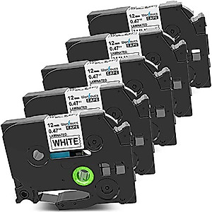 6 White + 5 Multicolor Label Maker Tape Replacement for Brother 12mm 0.47 Laminated TZ Tape