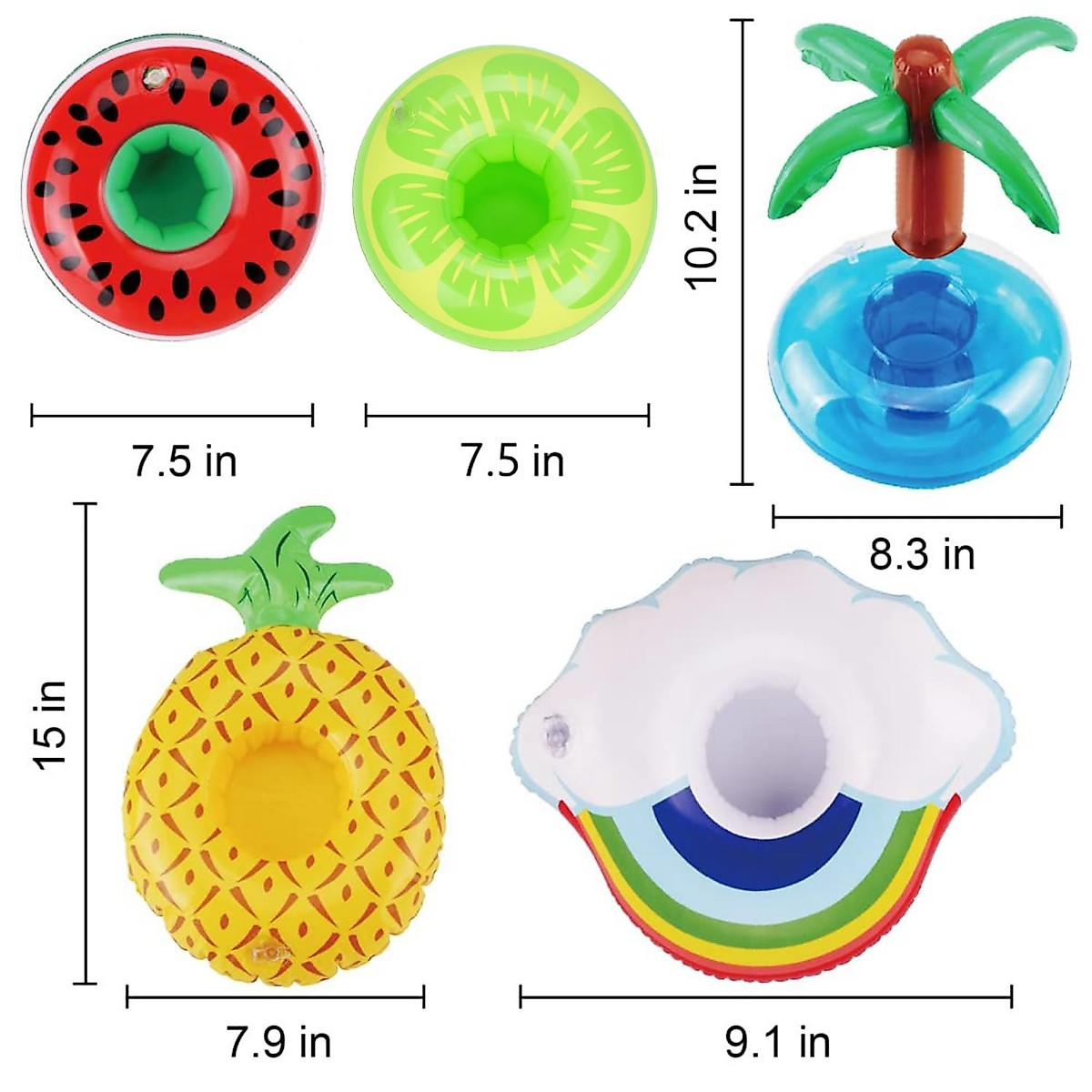 SEZDEKI 5 Pack Bearded Dragon Bathtub Toy - Small Animal Toy Inflatable Float for Hedgehog Lizard Ferret Tortoise Small Pets Accessories Photo Shoot Toy Pet Supplies (5 Pcs)