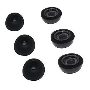 3 Pair Replacement Earbuds with Noise Reduction Hole Soft Silicone Earplug Ear Tips Compatible with Airpods Pro Bluetooth Earphone(S/M/L,Black