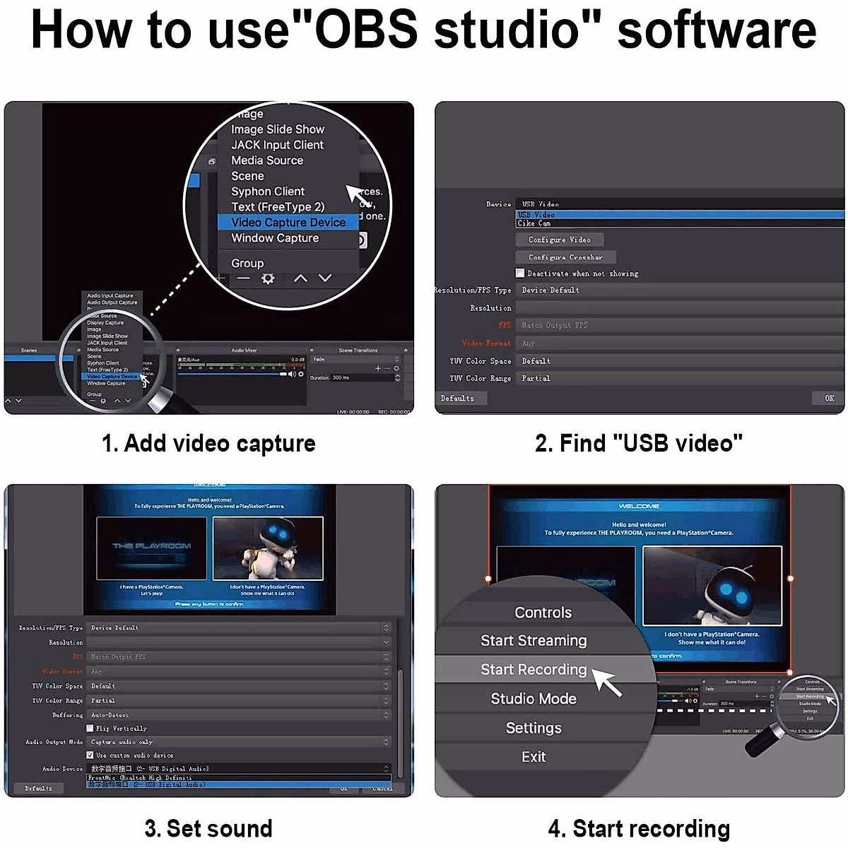 Y&H HDMI Video Capture Card HD 1080P Video Record via DSLR,Camcorder,Action Cam,Support Broadcast Live Streaming