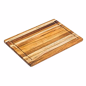 TeakHaus Edge Grain Cutting/Serving Board + Juice Canal (Rectangle) | 15.75" x 11" x 0.5"