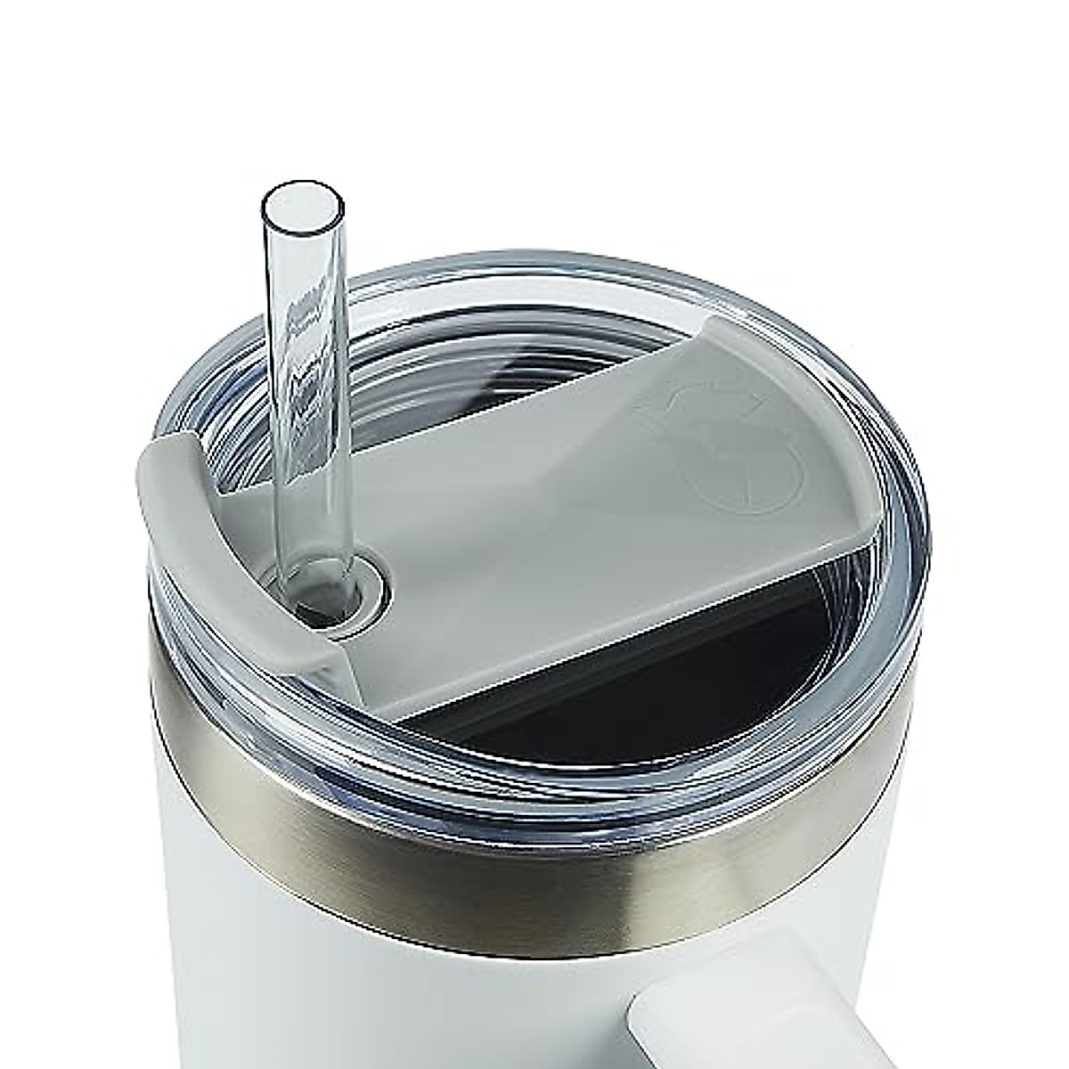 Pelican Hydration Pelican Porter™ 40 oz Vacuum Insulated Tumbler - Recycled Stainless Steel Double Wall Travel with Dual Lid, Powder Coated Insulated Coffee Mug For Hot Cold Drinks, Bright White