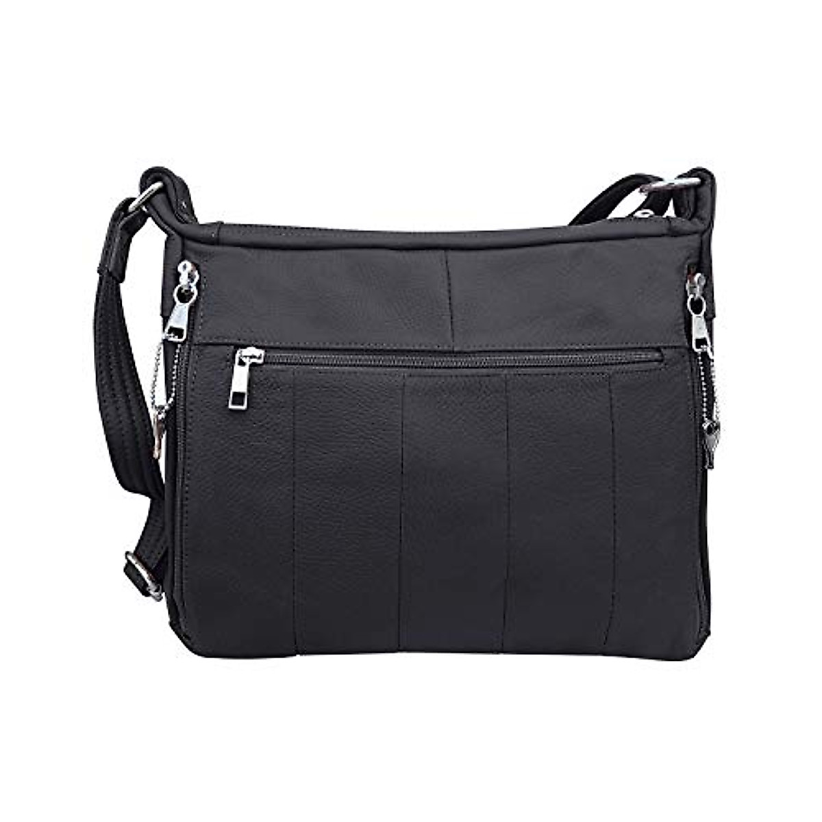 Black Leather Concealed Carry Handbag Roma 7082