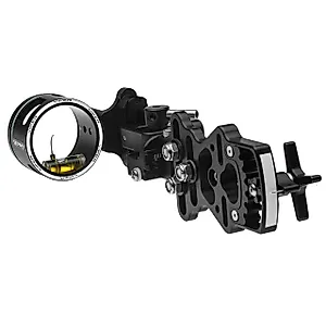 VIPER Archery Sidewinder XL Compound Bow Sight - Made in USA - Machined Aluminum, Bright Single Pin, Toolless Quickset Gear-Drive Elevation & Micro-Tune Windage Adjustments, 0.010 Pin