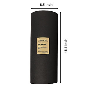 EMENTOL Professional Tool Box Liner and Drawer Liner - 16 inch(W) x 16 feet (L), Non-Slip,Black