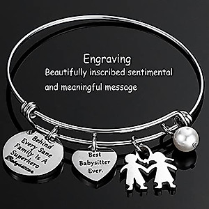 Kivosliviz Babysitter Gifts Bracelet for Women Female Best Babysitter Gift Ideas for Nanny or Caregiver Bracelets Jewelry Babysitters Bracelet