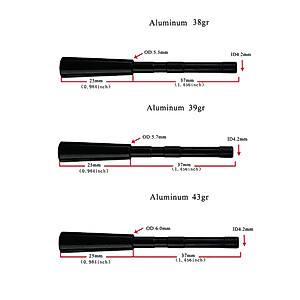 Arrow Insert Adapter Connect Broadheads Arrow Points for ID4.2mm Shaft Recurve Compound Bow Hunting Archery (Aluminum 38gr)