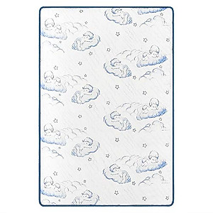 Dream On Me 2-in-1 Breathable Pocket Coils Inner Spring Portable Crib Mattress, Greenguard Gold and JPMA Certified, White