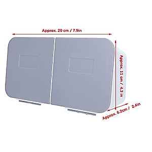 Pssopp Makeup Organizer, Wall Mounted Cotton Pads Dispenser Cosmetics Makeup Cotton Swab Holder for Bathroom Washroom White Gray Canisters