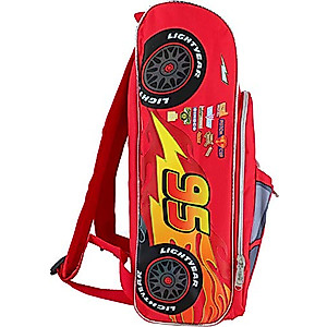 Pixar Cars Lightning McQueen Shape 16 inch Large School Backpack
