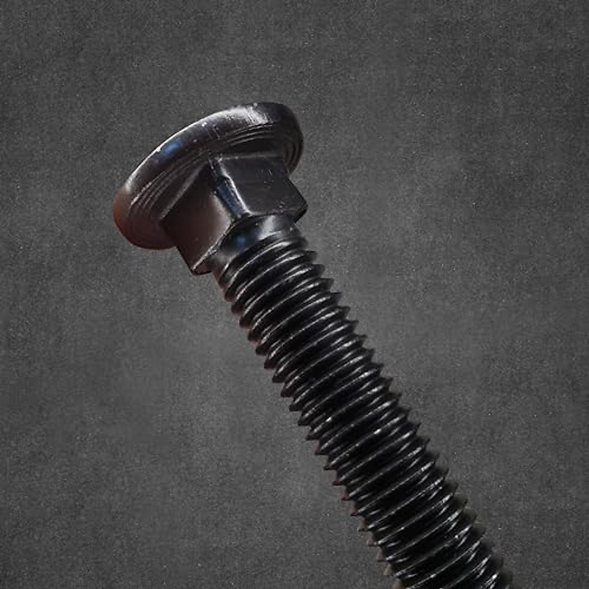 ASMC Industrial 1/4-20 x 2-1/2" Coarse Thread Grade 5 Carriage Bolt - Medium Carbon Steel for Heavy-Duty Fastening - Corrosion-Resistant Black Oxide Finish, Pack of 50