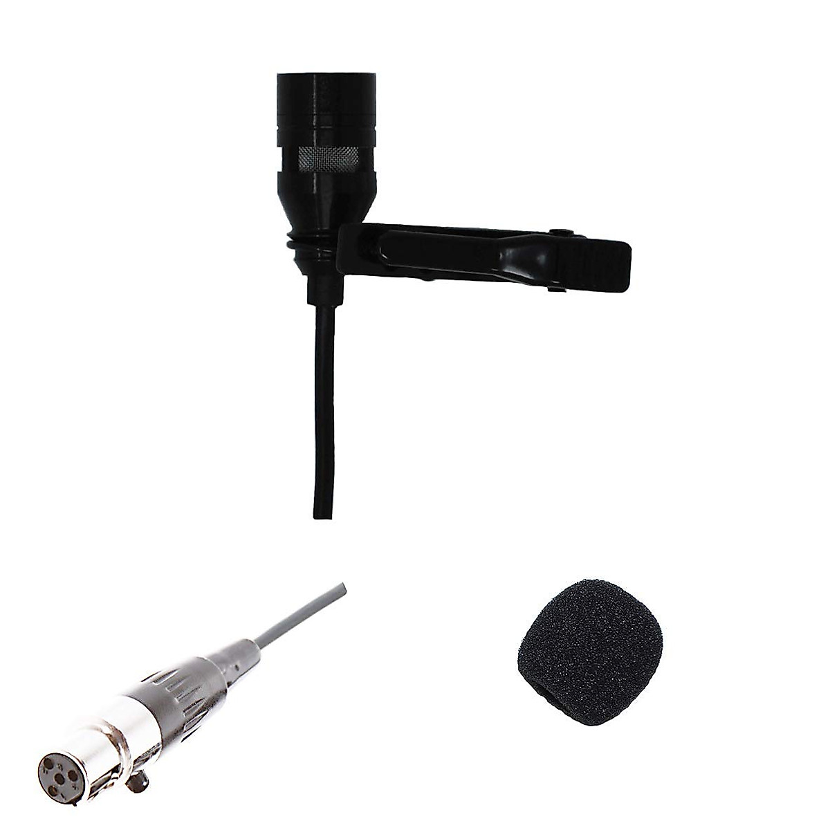 Lavalier Lapel Mic with 4 pin Mini XLR TA4F Connector for Shure