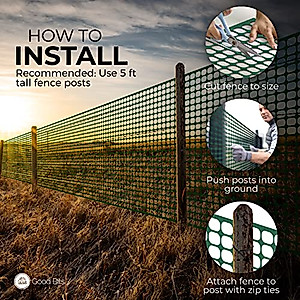 Temporary Fence Plastic Fence Roll 4x100, Green Garden Fencing for Yard, Plastic Fencing Roll, Plastic Garden Fence for Dogs, Green Snow Fence Plastic 100 feet, Safety Fence, Mesh Fence for Garden