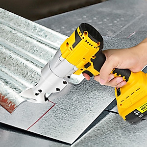 Metal Shears Compatible With Dewalt 20V Max Battery(No Battery) Cordless Metal Shears Swivel Head for Curve/Straight/Round Cutting Over Sheets of Iron, Steel,Carpet, Leather, Cardboard