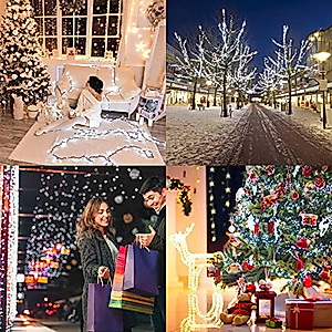 Solar String Light Outdoor 8 Lighting Modes 72FT 200 LED Solar Powered Christmas Lights Outdoor Waterproof Fairy String LightsTwinkle Lights for Christmas, Garden, Patio, Christmas Tree, Party (White)