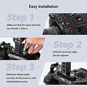 SmallRig Camera Top Handle Grip, DSLR Cage Handle with Cold Shoe Mount for Camera Rig - 1638