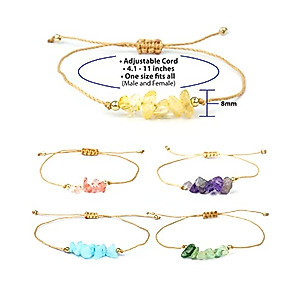 GIFTIZAN - Friendship Bracelets for 5 - Charm Bracelet for Girl - Adjustable One Size Fits All - Friendship Bracelets for Teen Girls/Best Friend