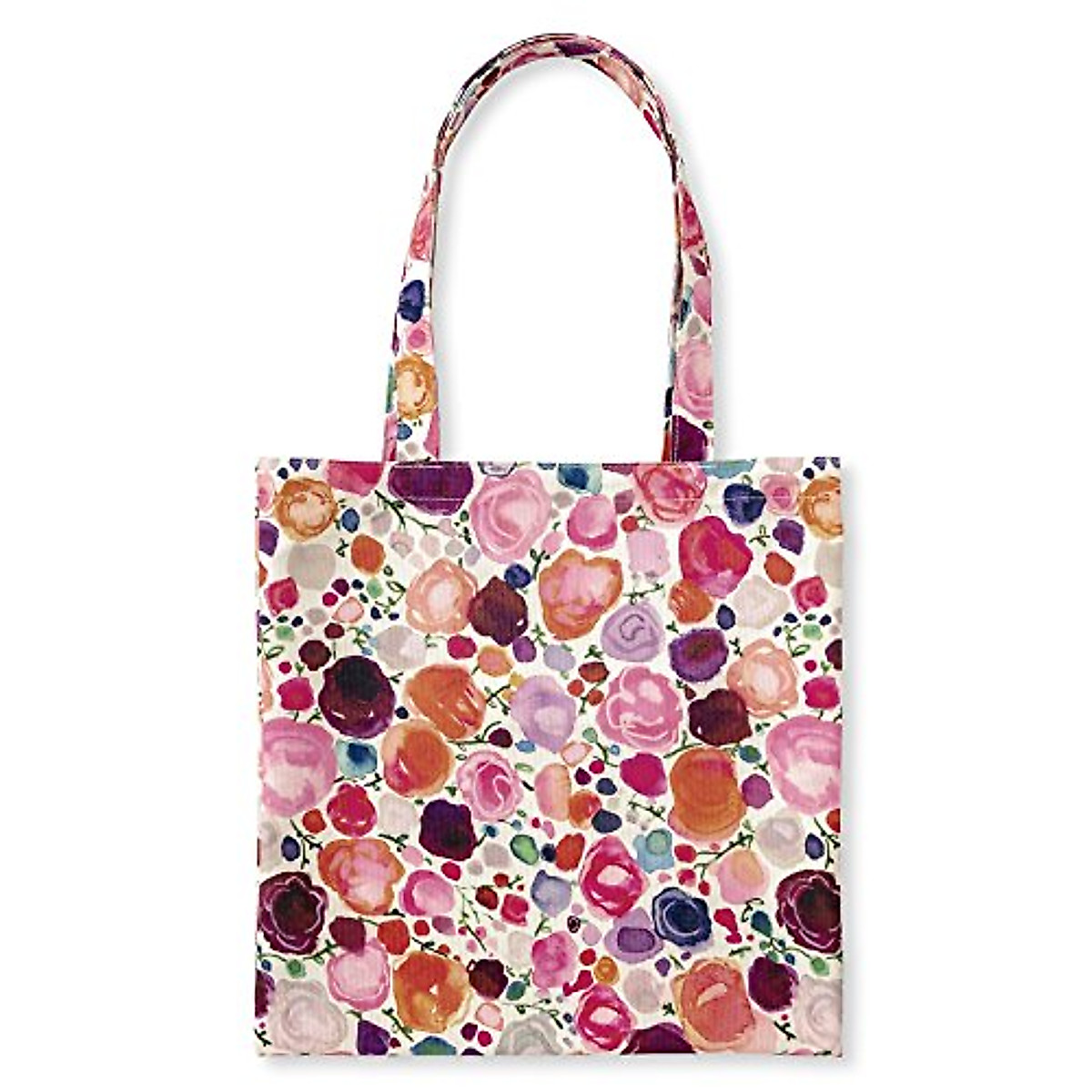 Kate Spade New York Pink Canvas Tote Bag with Interior Pocket, Floral