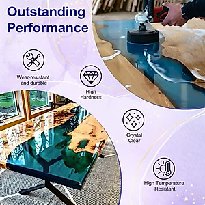 Epoxy Resin Kit 72OZ - Crystal Clear Resin Epoxy - No Yellowing No Bubble Art Resin Casting Resin for Art Crafts, Jewelry Making, Wood & Resin Molds(36OZ x 2)