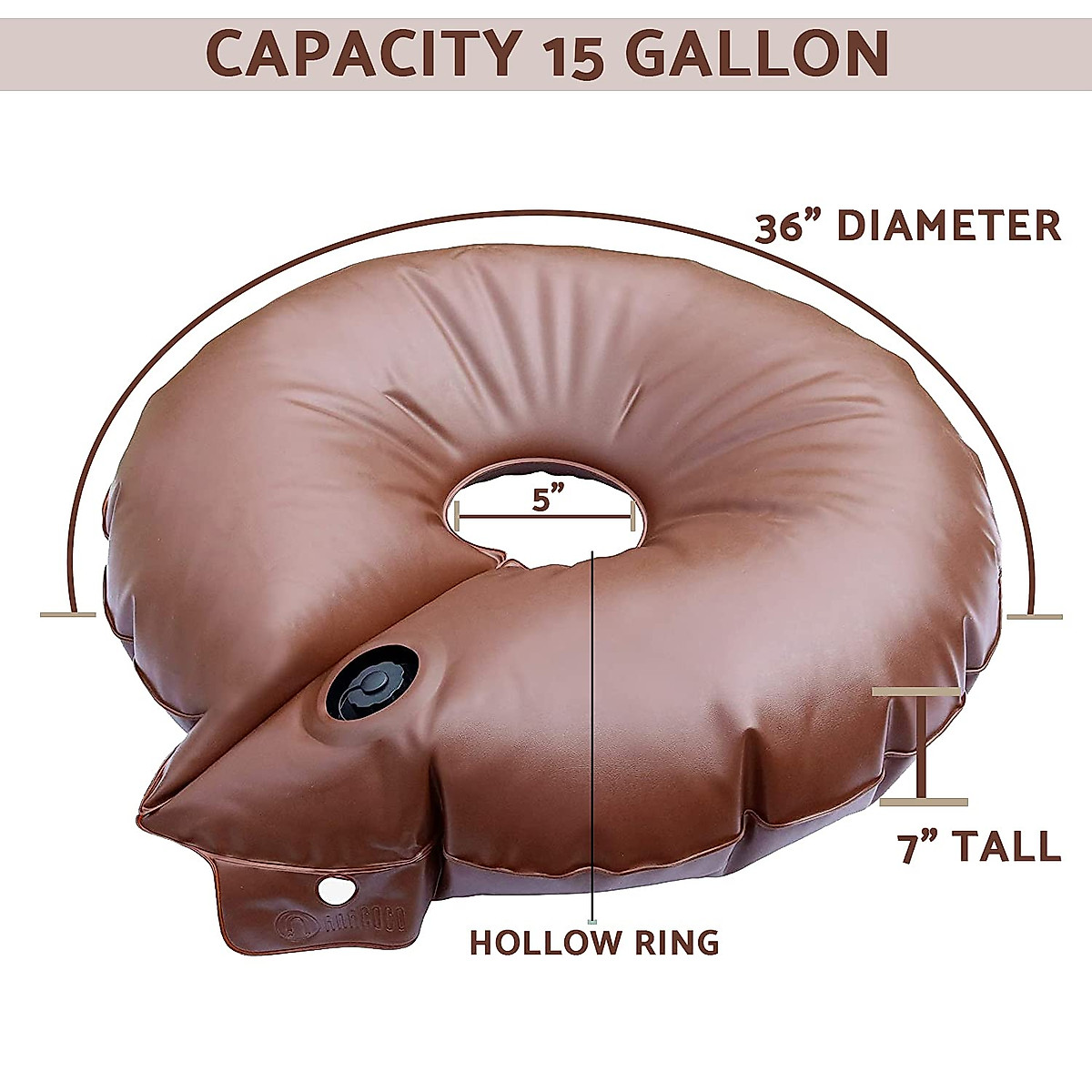 ANACOCO 2 Pack of Slow Release Tree Watering Ring Bags - Heavy Duty 15 Gallon Drip Irrigation Water Pouch - Complete with Improved Easy Fill Cap